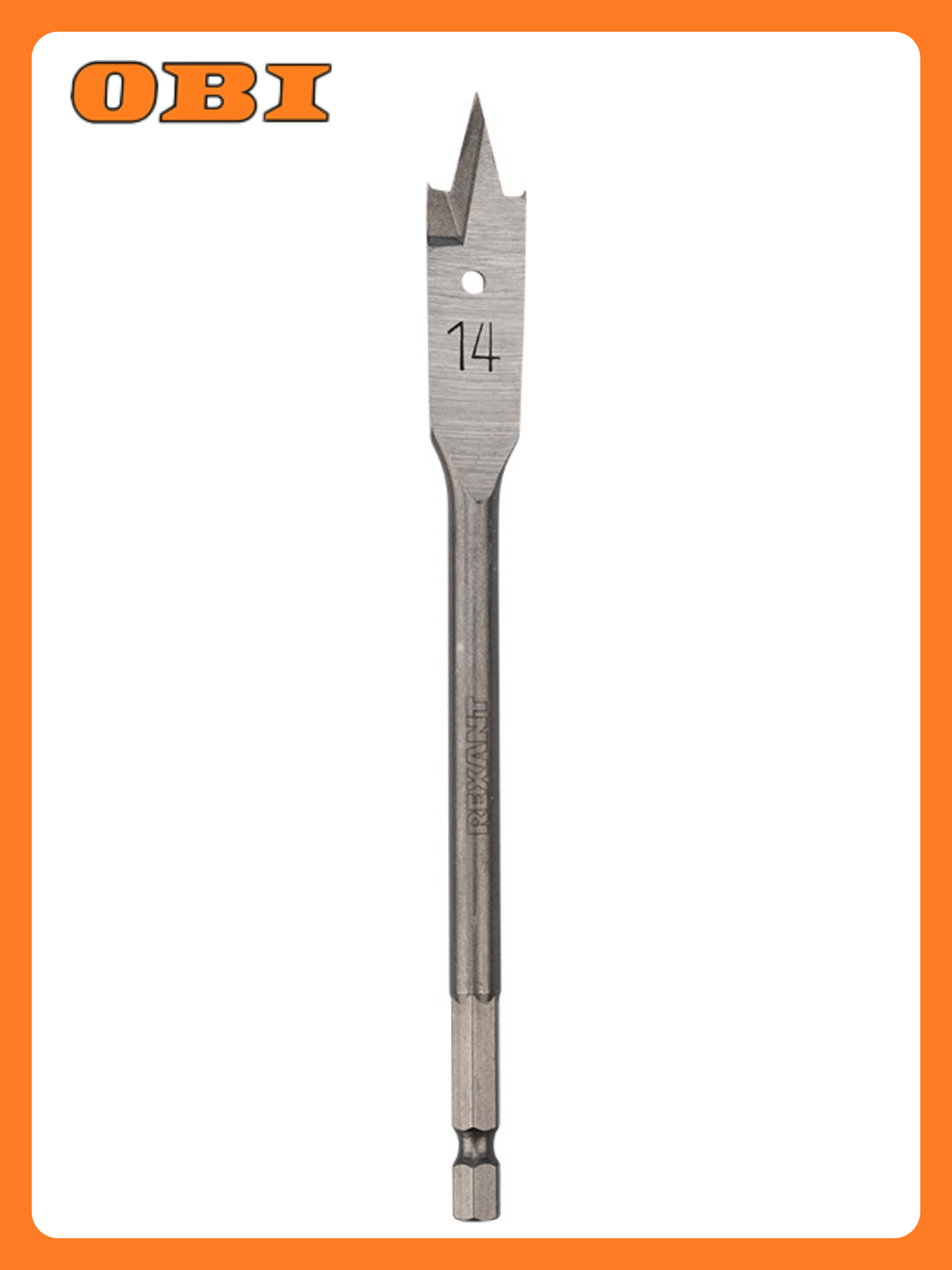 Сверло перовое по дереву 14х152 мм шестигранный хвостовик Kranz