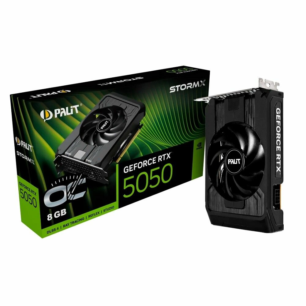 Видеокарта Palit Nvidia StormX GeForce RTX 5050 8GB GDDR6 PCI-Express x16 - 2617 Мгц 1FAN 1xHDMI 3xDP NE65050S19P1-GB2070F