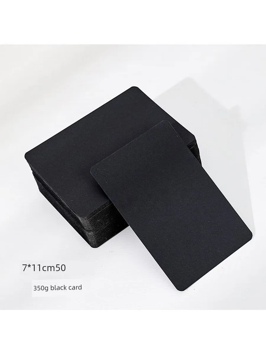 Плотные черные открытки 50 листов 7x11см, граффити