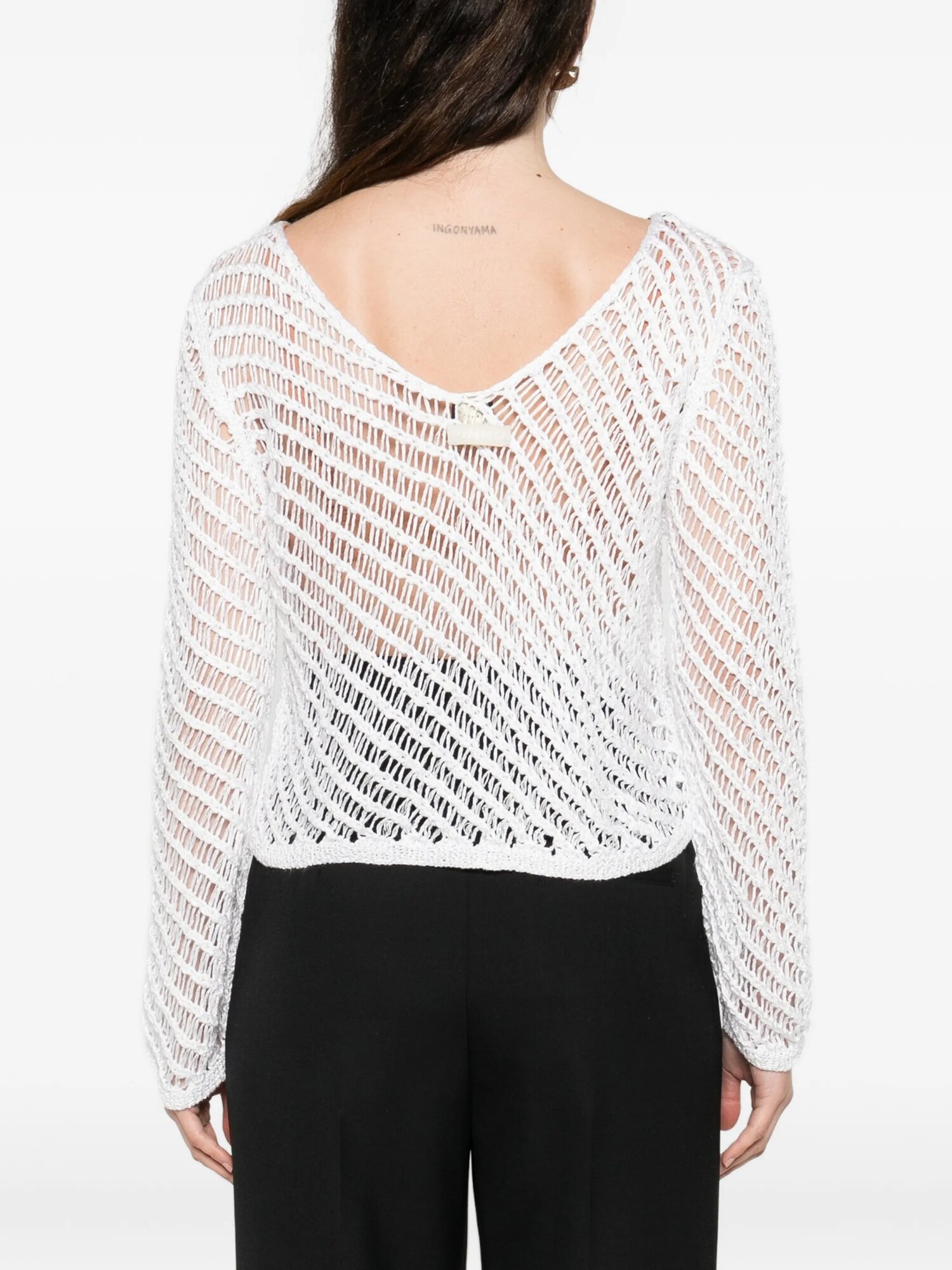 Свитер Pinko Open-knit sweater, размер S, , white — фото 1