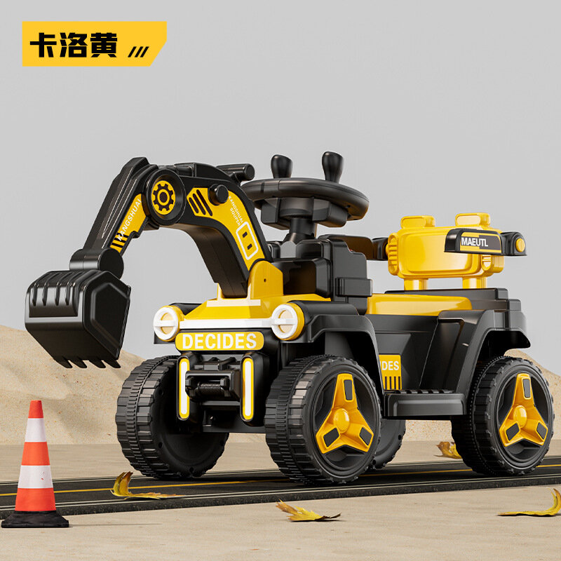 Новая большая игрушечная машина-экскаватор для детей, каталка для мальчиков и девочек, электрический экскаватор с пультом управления, строительная машина для катания