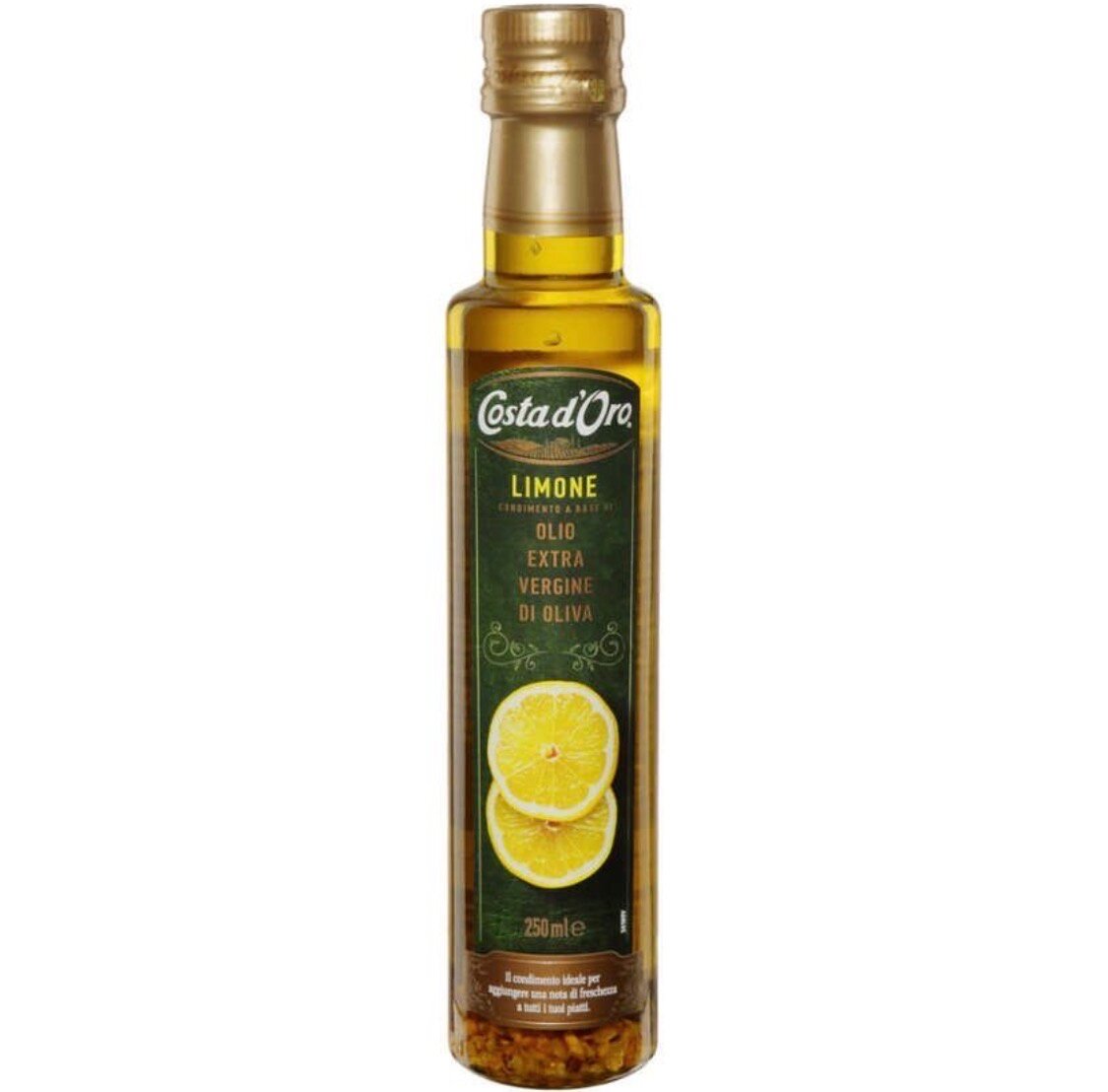 Масло оливковое нерафинированное Costa d'Oro Extra Vergine со вкусом и ароматом лимона 250 мл