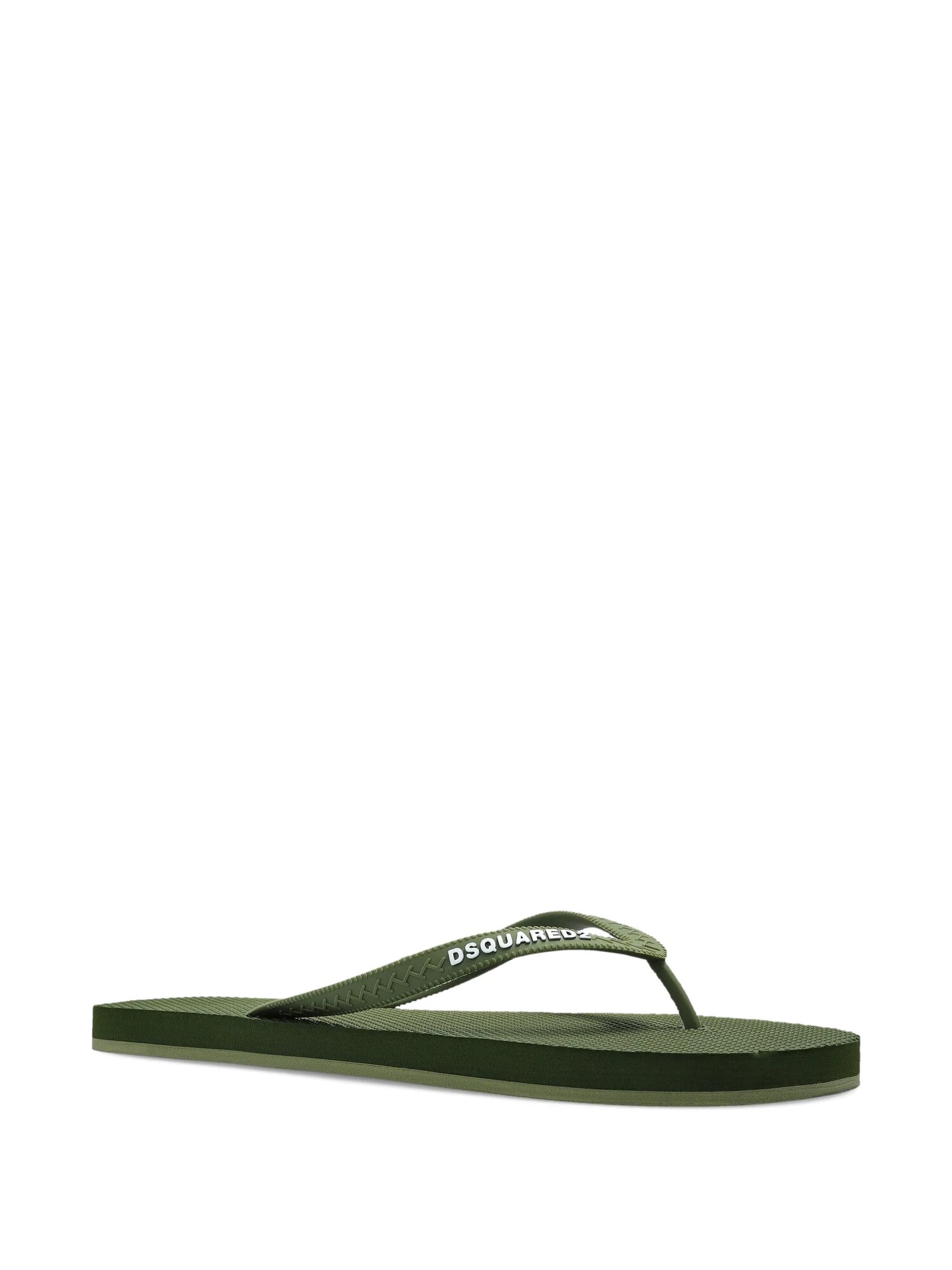 Шлёпанцы DSQUARED2 Logo thong flip-flops, размер 41, green — фото 1