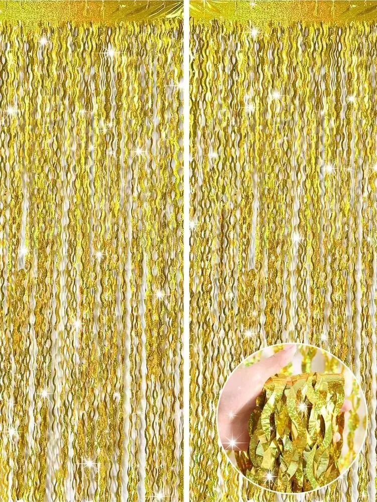 Дождик 200 см золотой 2 шт.