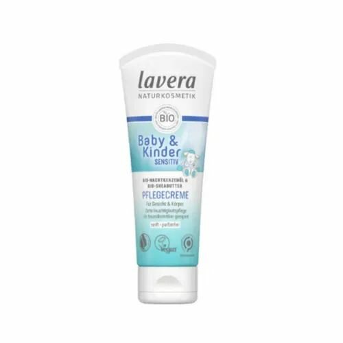 Lavera Baby & Kinder Sensitiv Pflegecreme, Лавера Натуральный крем для детей с органическим маслом вечерней примулы и маслом ши, 75 мл
