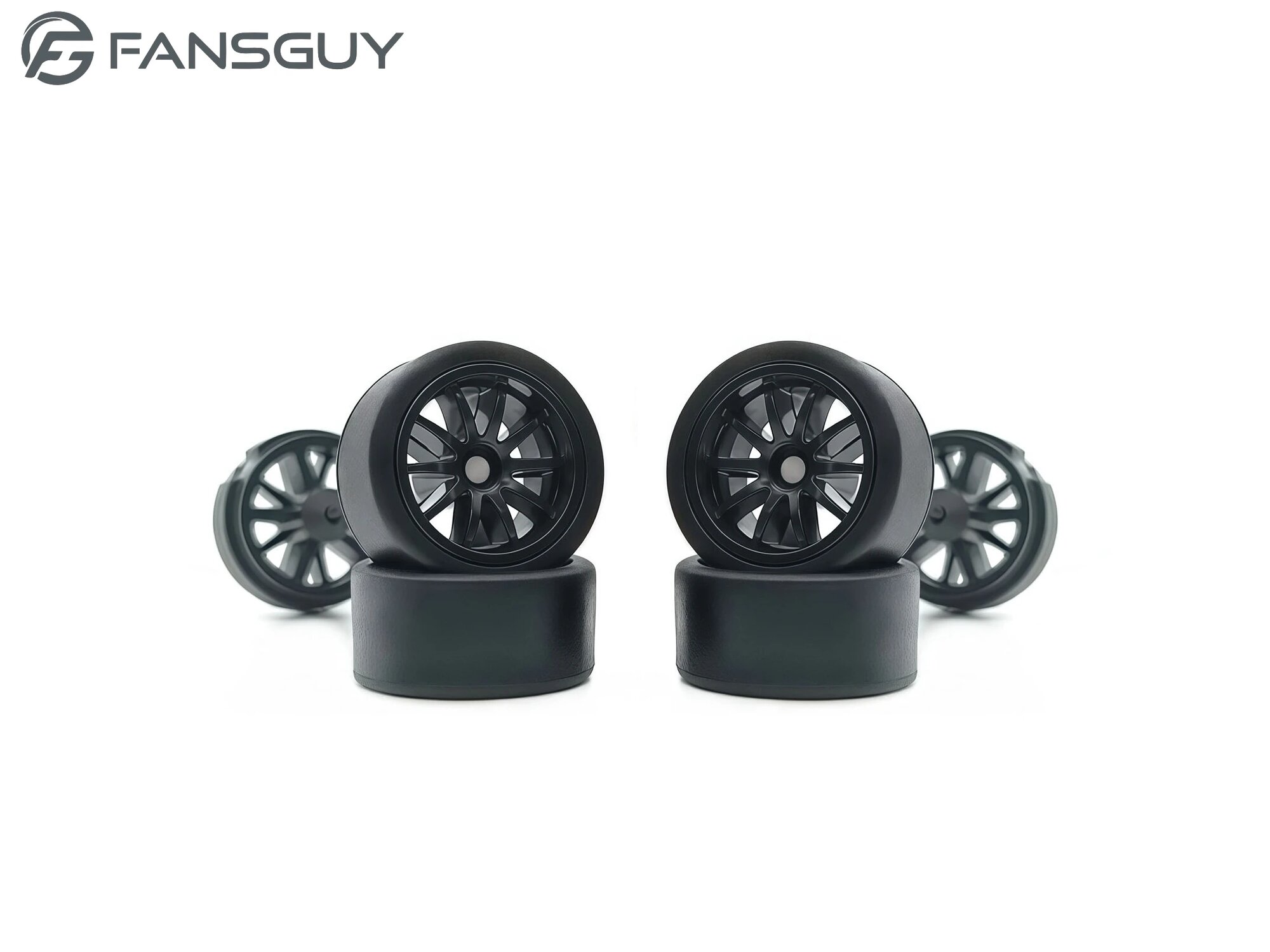Колеса FANSGUY 1/64 для моделей автомобилей MMS-D/DP MMS-D Black 1