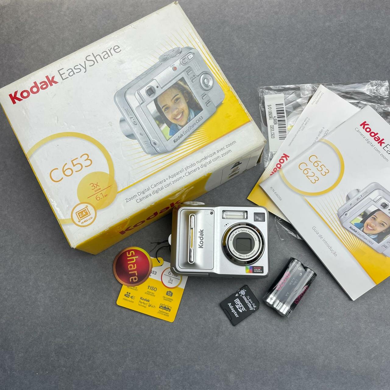 Цифровой компактный фотоаппарат Kodak EasyShare C653, с коробкой