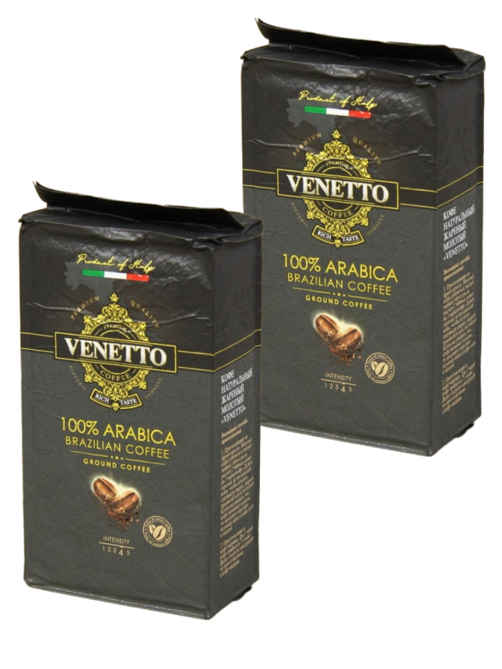 Venetto кофе молотый 100% арабика 250 г 2 пачки