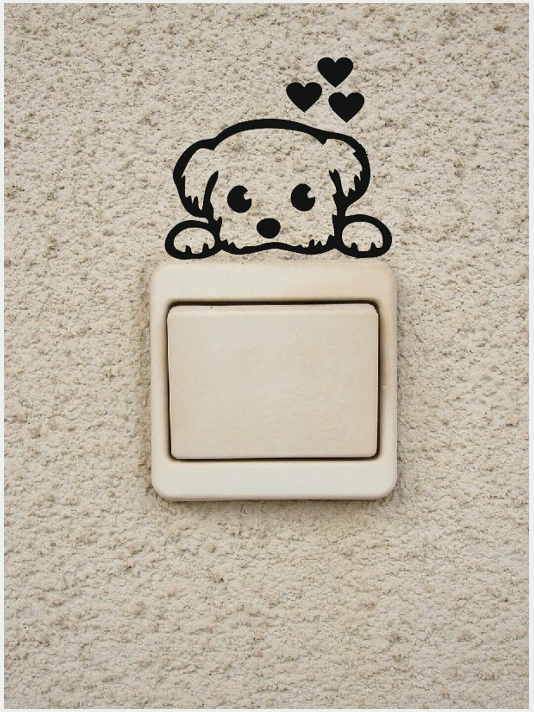 Наклейка на выключатель Cобака, 6х7 см