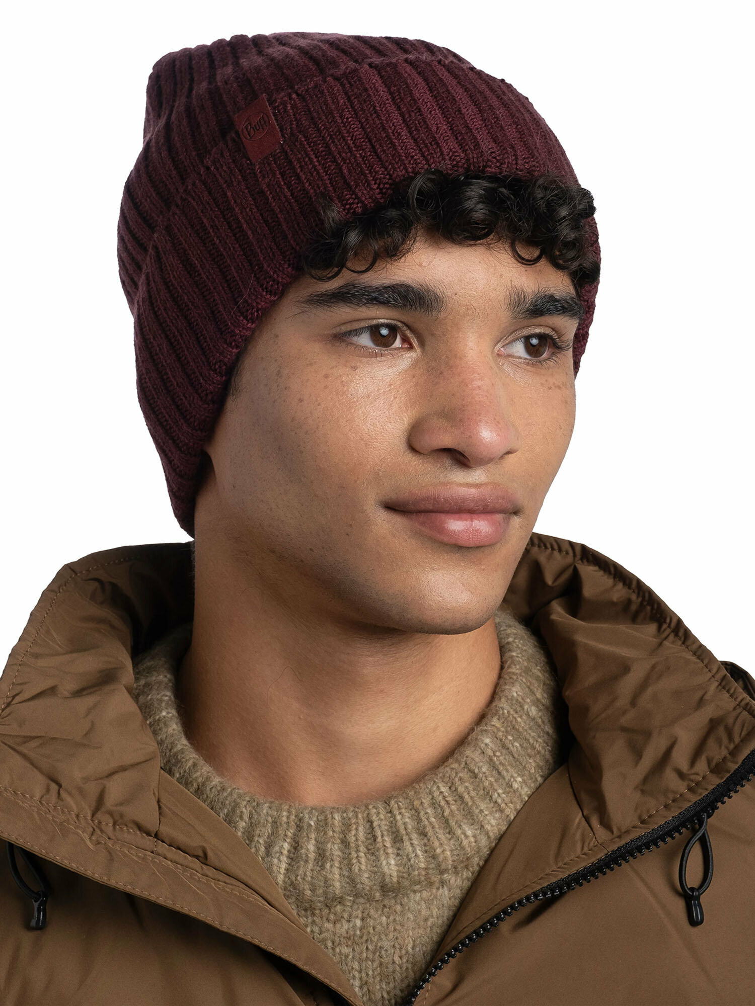 Бафф Buff Knitted hat norval для взрослых и детей, бордовый — фото 1