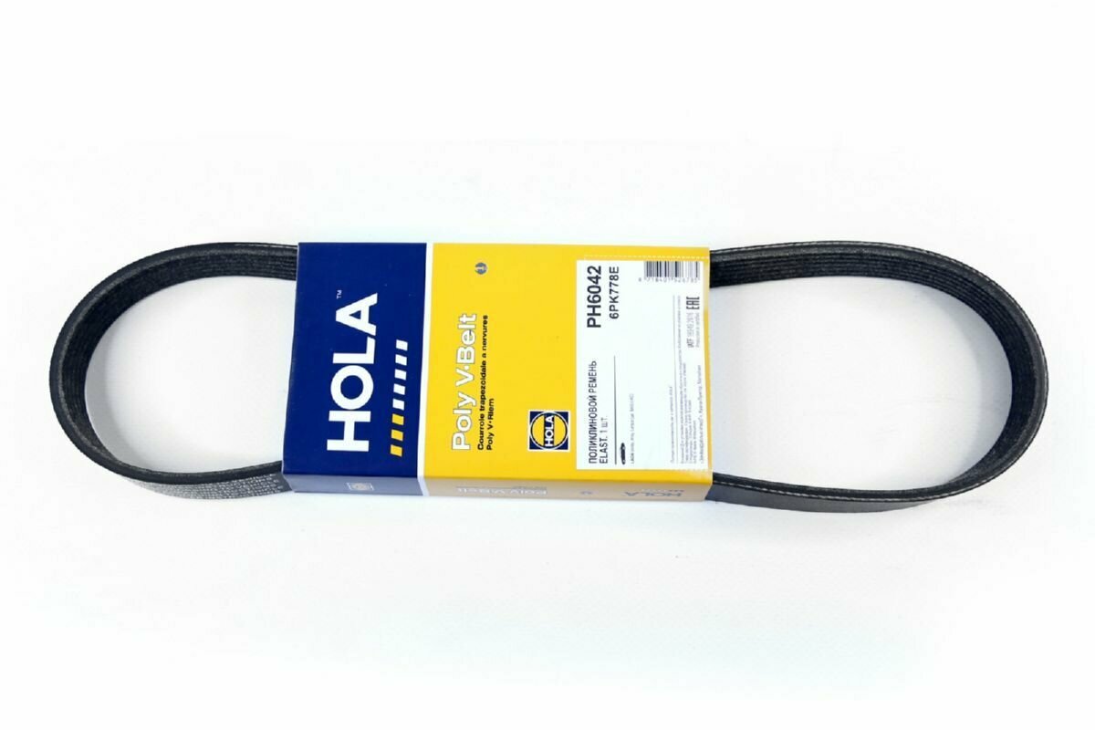 Ремень 778 (6PK) генератора ВАЗ Vesta, Xray дв. ВАЗ (без кондиционера)