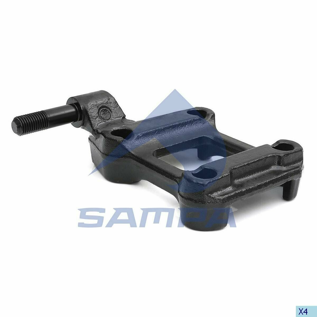 Кронштейн под полурессору BPW левый (с пальцем под амортизатор) 071.033 SAMPA