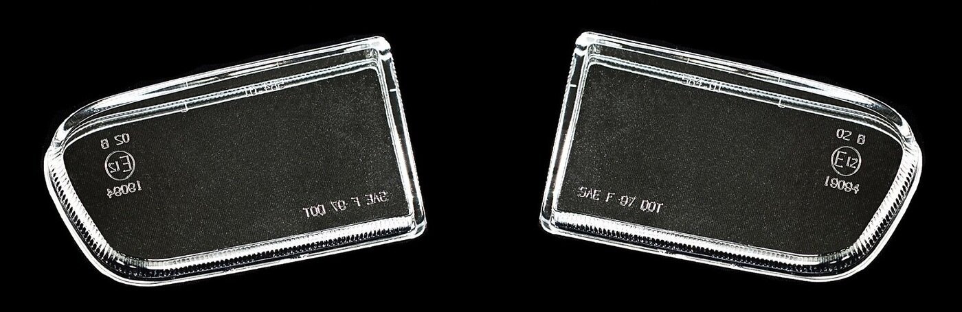 Стекло противотуманной фары BMW E39 1996 левое и правое, прозрачное, комплект 2шт