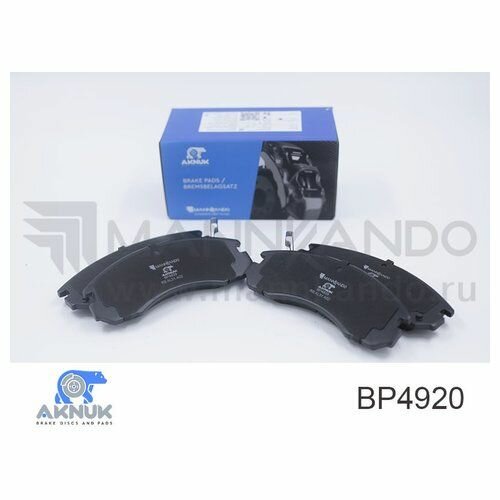 Колодки тормозные дисковые передние CHEVROLET AVEO (T200), 02/03 - AKNUK BP4920 AKNUK BP4920