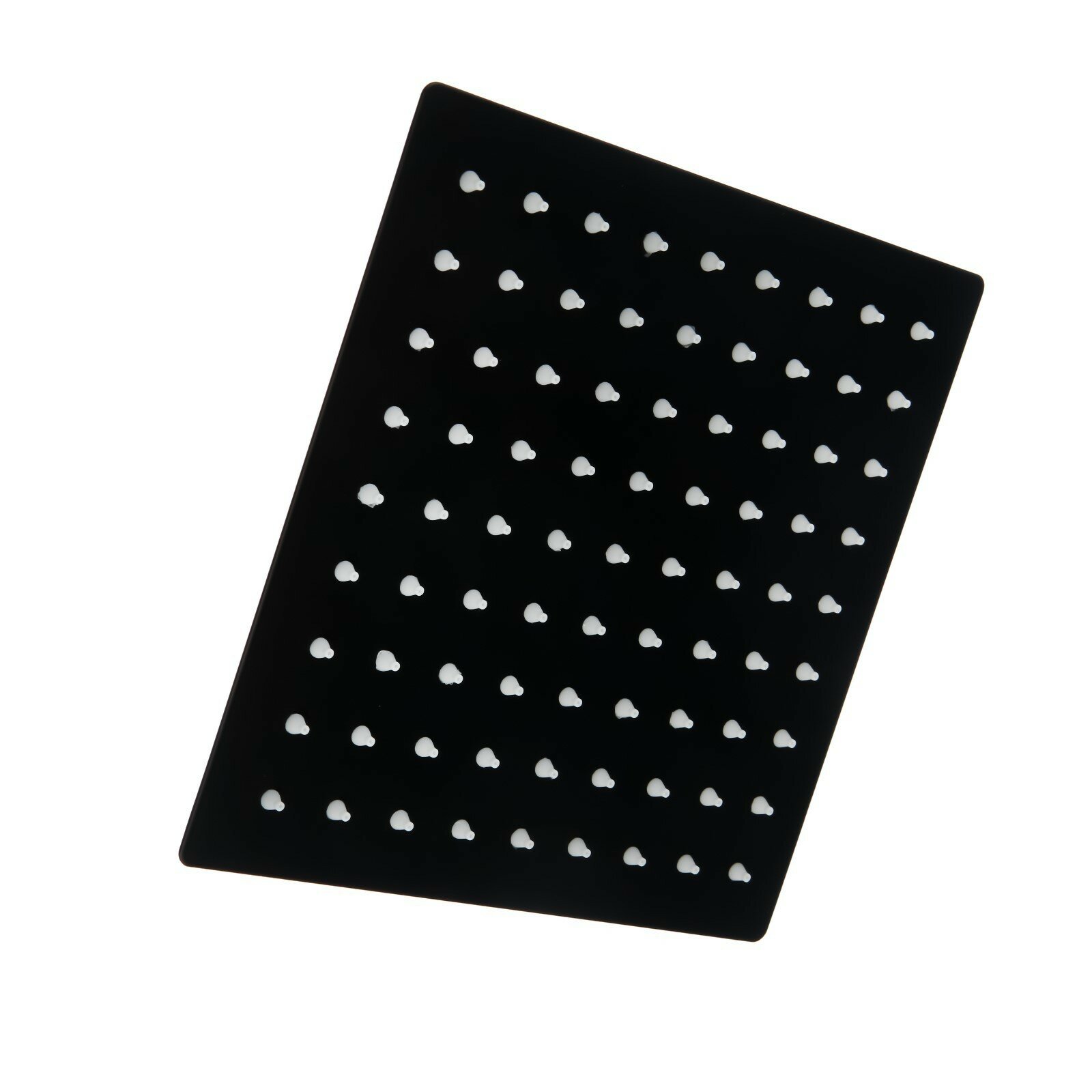 Лейка стационарная ZEIN Z2351, квадратная, 20×20 см, 1 режим, нержавеющая сталь, черная