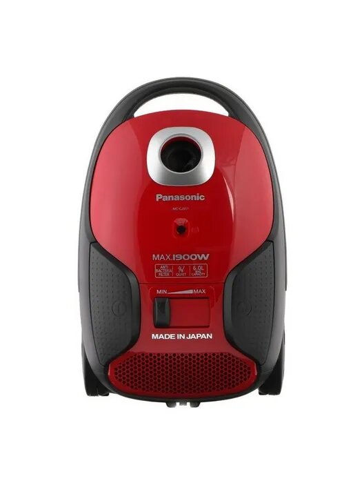 Пылесос Panasonic MC-CJ911R RED, 1900 Вт, пылесборник 6 литров — фото 1