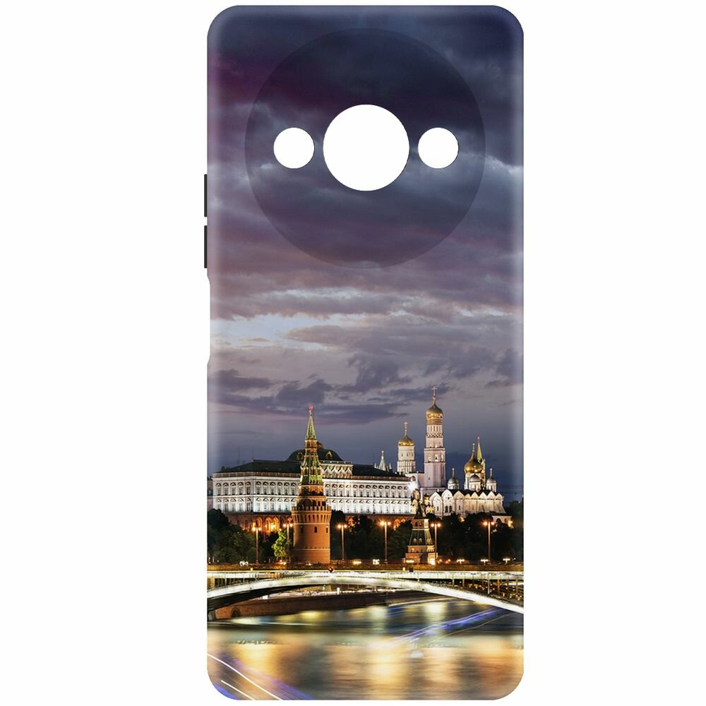 Чехол-накладка Krutoff Soft Case Россия, Московский Кремль для Xiaomi Redmi A3 черный