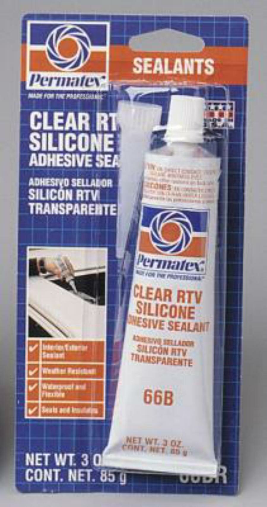 PERMATEX 80050 Клей-герметик силиконовый RTV прозрачный Permatex 80050 Permatex 80050