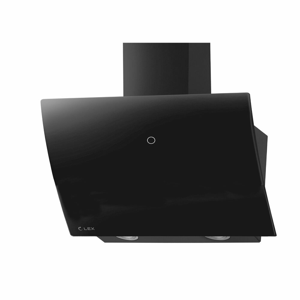 Наклонная кухонная вытяжка LEX Plaza GS 600 Black, 3 скорости, дисплей и таймер, черный