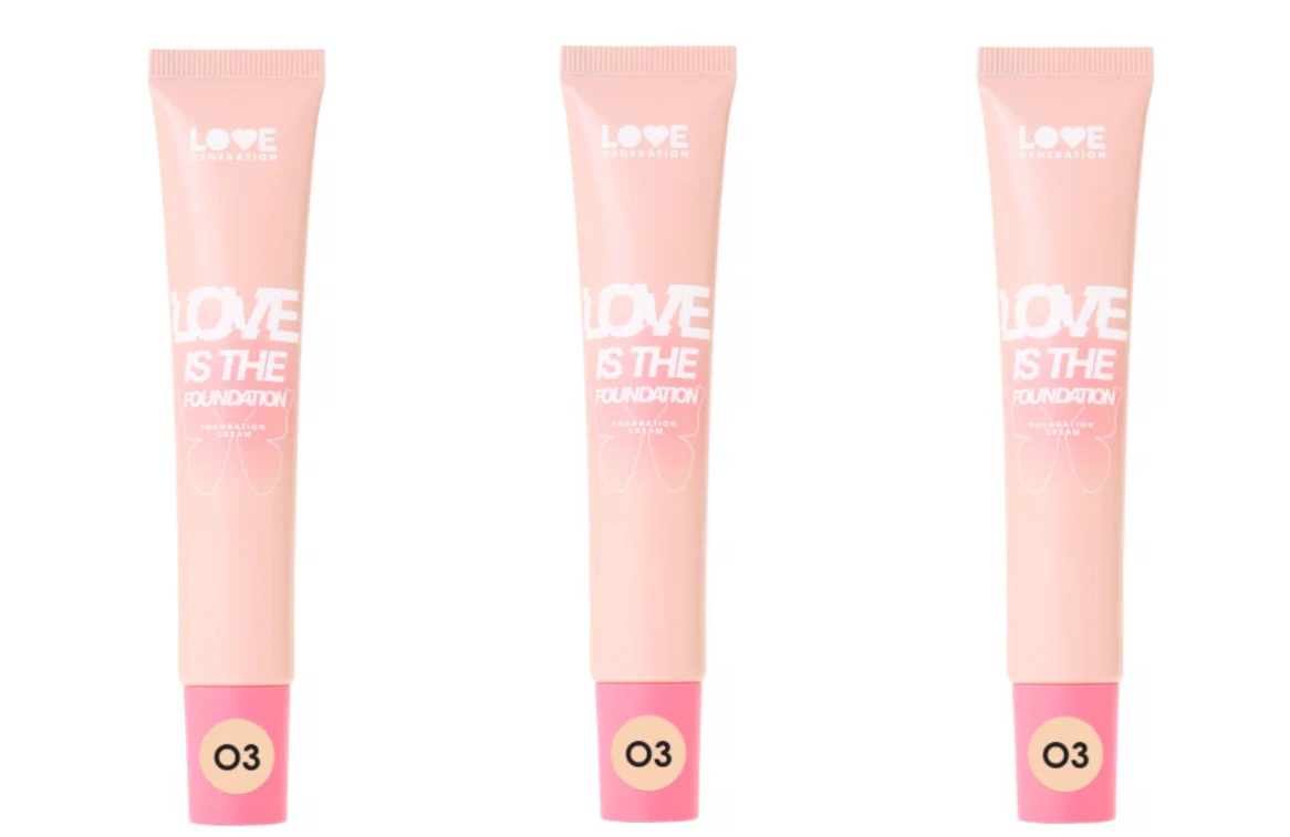 Тональный крем Love Generation Love is the Foundation, тон 03 холодный бежевый, 30 мл 3 шт