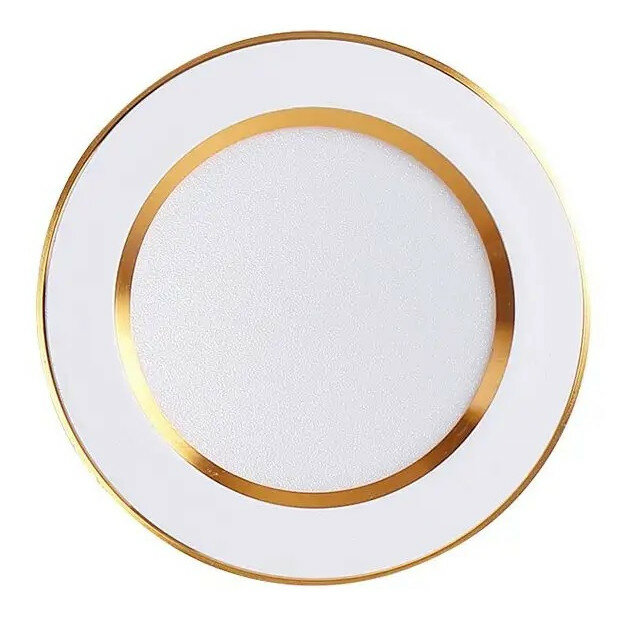 Балтийский стиль встраиваемый потолочный светильник 6Вт 4500К 650Лм белый золото интерьера