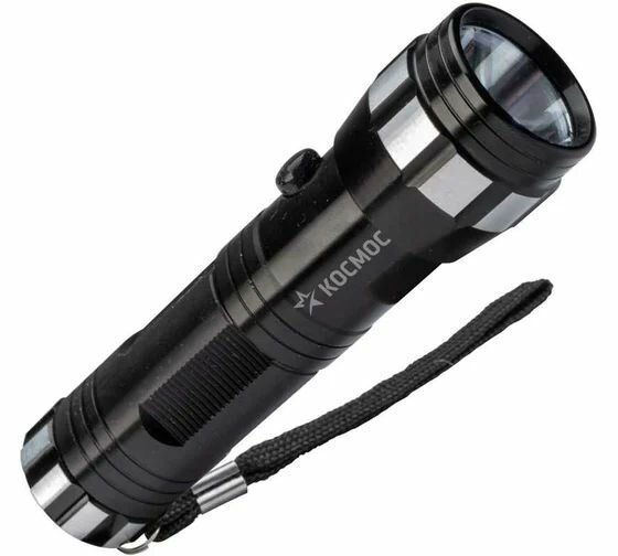 Ручной фонарь космос 1Вт LED/3xAAА/корпус алюминий/ремешок ручной, KOS108B