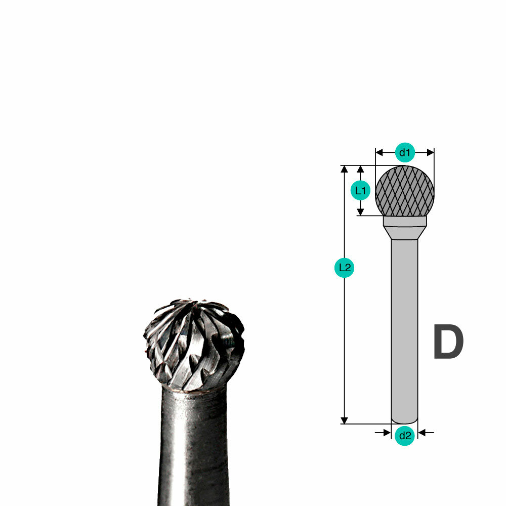 Бор-фреза твердосплавная по металлу D0807M06 TORGWIN T996996