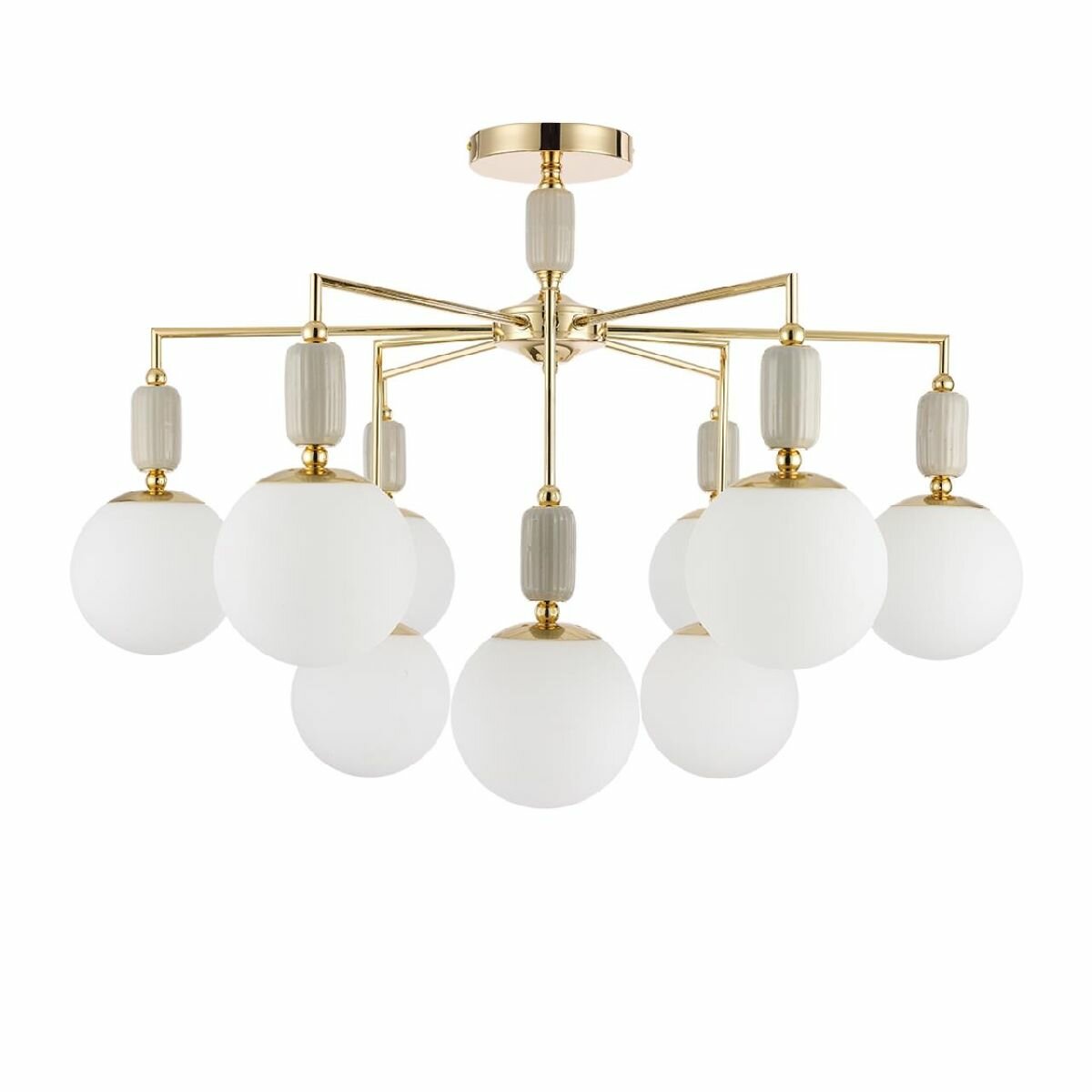 Люстра на штанге Lumion Vivien 6580/9C, цоколь Е14, 9 лампочек, белая