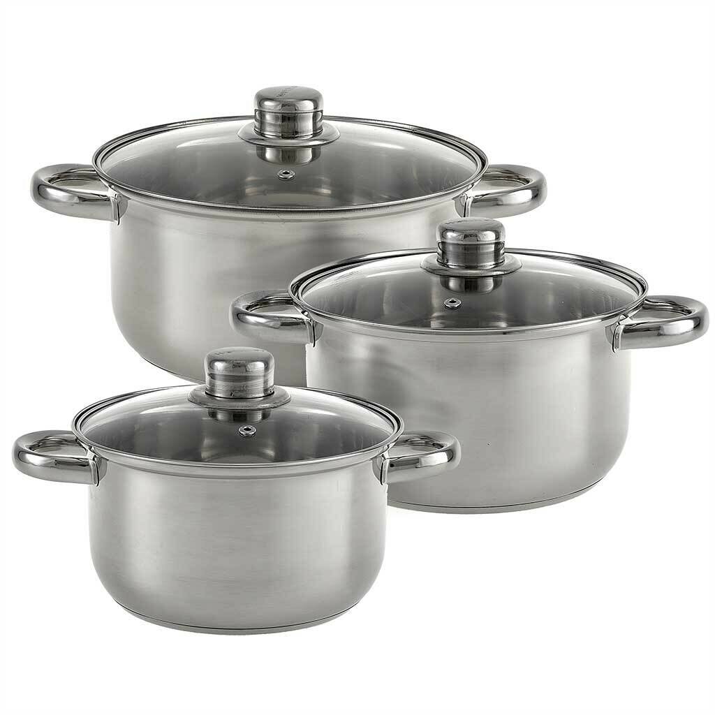 Набор посуды 6 пр WEBBER Classic BE-632/6, комбинированная полировка