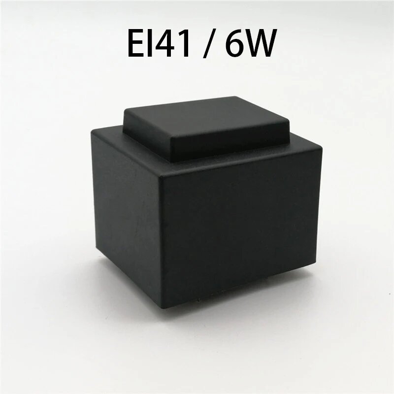 Мини герметичный трансформатор EI41 6W 6VA 1Piece 220V-12V, 4Pins