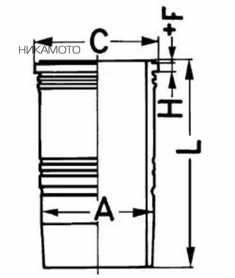 KOLBENSCHMIDT 89518110 Гильза цилиндра MAN D2865/2866/2876