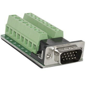 Модуль сигнальный на плате с разъемом DHS-15M 1036-1 для RS-232 интерфейса, на клеммный блок, RUICHI