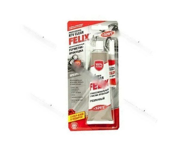 Герметик Felix, 85 г, высокотемпературный, прозрачный, для авторемонта