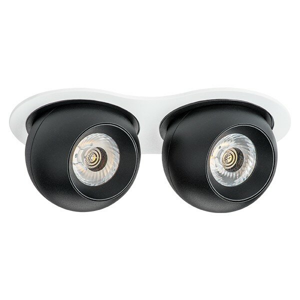 Lightstar i6267474 Светильник INTERO LED 9W*2 850LM*2 24G белый/черный 4000K (217626+217074+217074)
