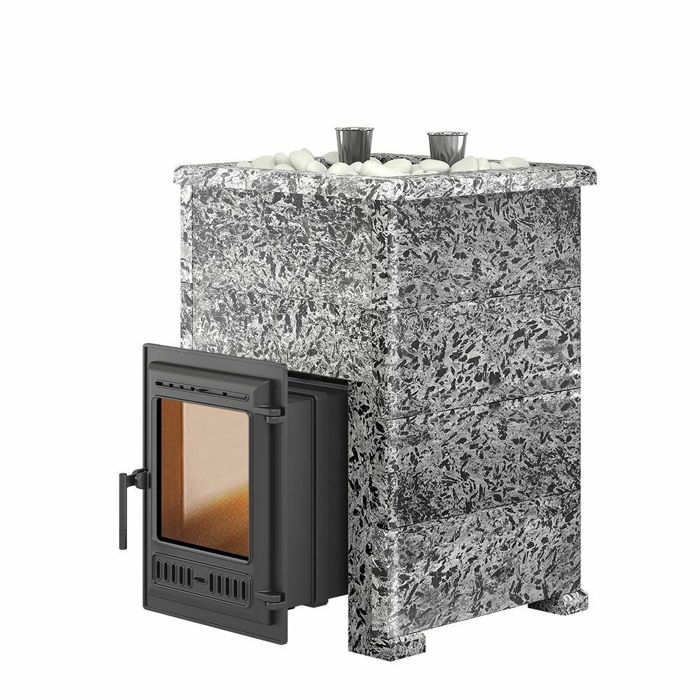 Печь для бани Эверест "Steam Master 30 чугун" Пироксенит Элит, S-40