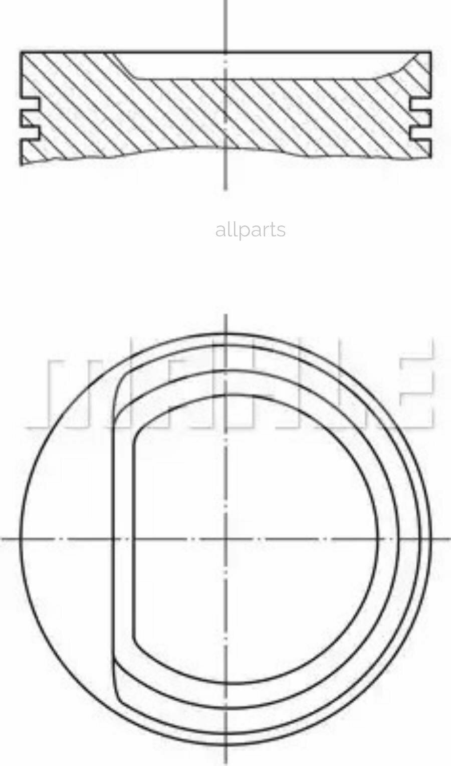 MAHLE 030 71 00 Поршень комплект VAG 1.2 76.5 мм