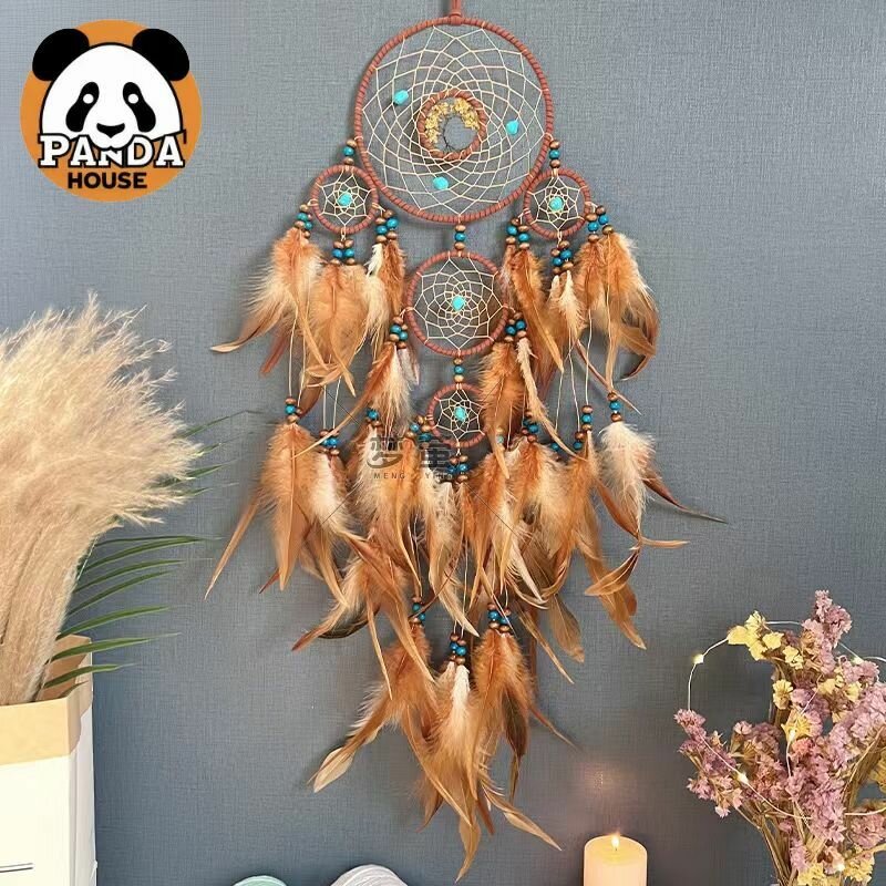 Ловец снов, Большой белый ловец снов с перьями на стену,80cm амулет для дома,80cm, Пасхальный подарок