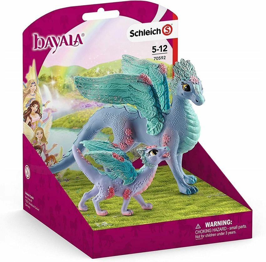 Фигурки Schleich Bayala - Цветочная мама драконица и ее милый малыш - Шляйх 70592