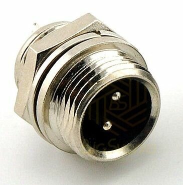 Разъем 2 пин панельный (3шт)