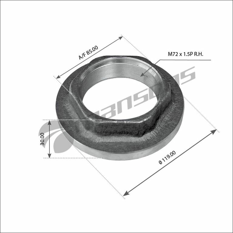 Гайка правой ступицы для Шмитз, Саф арт 600127 MANSONS