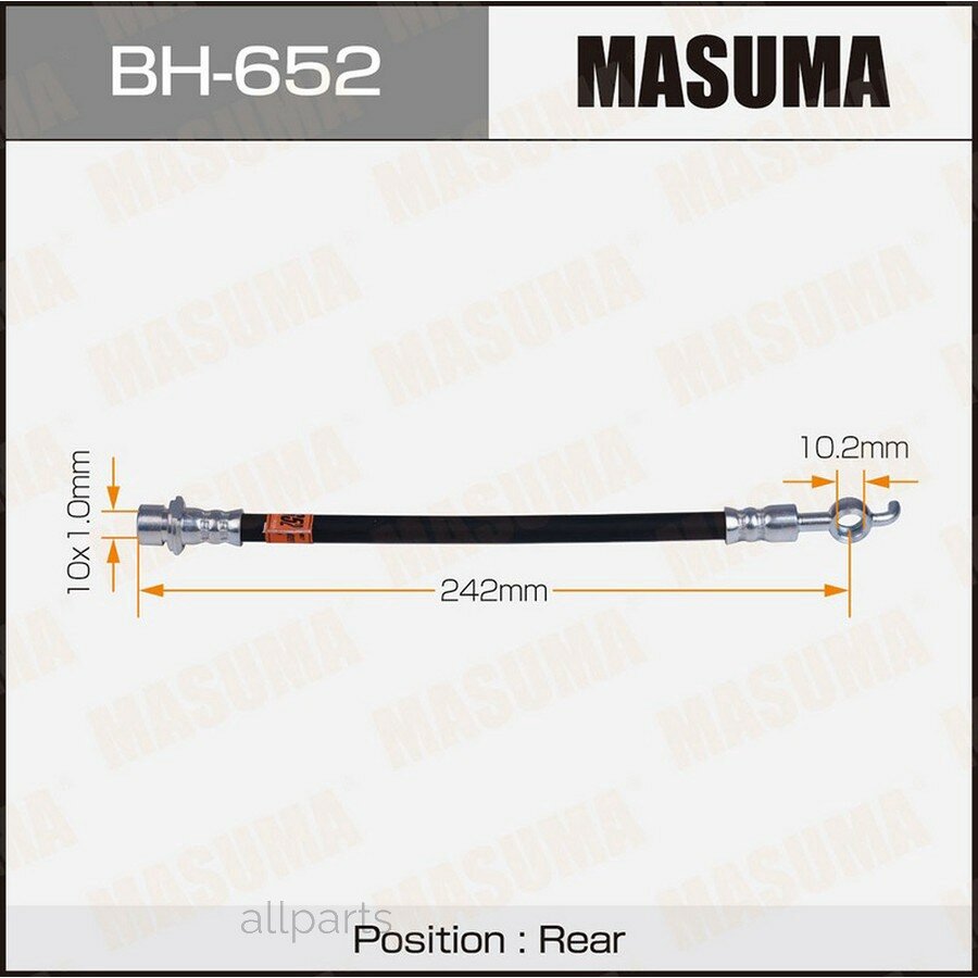 MASUMA BH-652 Шланг тормозной задн.