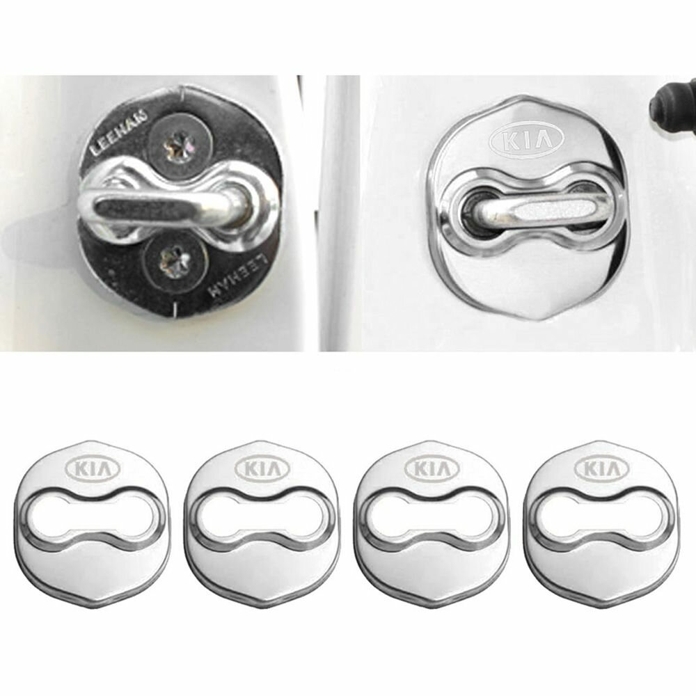 Защитный чехол-крышка для дверного замка, для Kia K3 K5 K7 K8 K9 Forte Cerato Sportage NQ5 Rio Soul; 2000-2023, к-т 4 шт