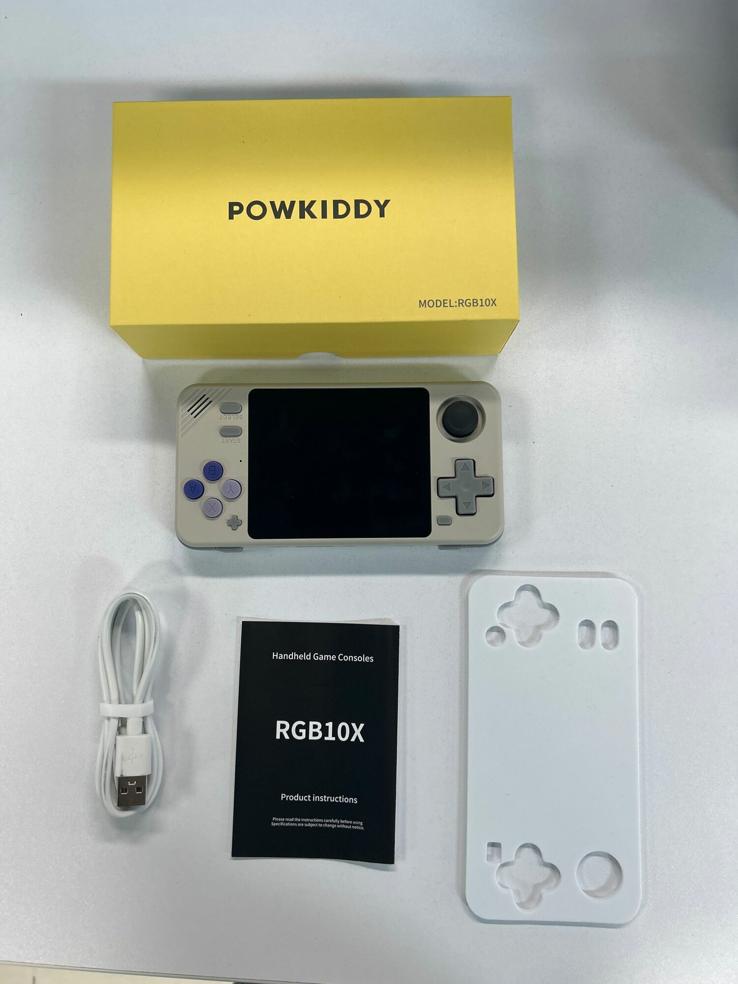 Powkiddy RGB10X Ретро портативная игровая консоль портативная игровая игровая игрока с игровой картой TF с открытым исходным кодом 3,5-дюймового экрана IPS 3,5 мм