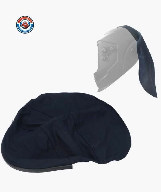 Чехол для сварочной маски, огнестойкий комплектующий аксессуар с удлинённым нагрудником, универсальная защита головы и шеи от искр и брызг, быстрая установка, чёрный