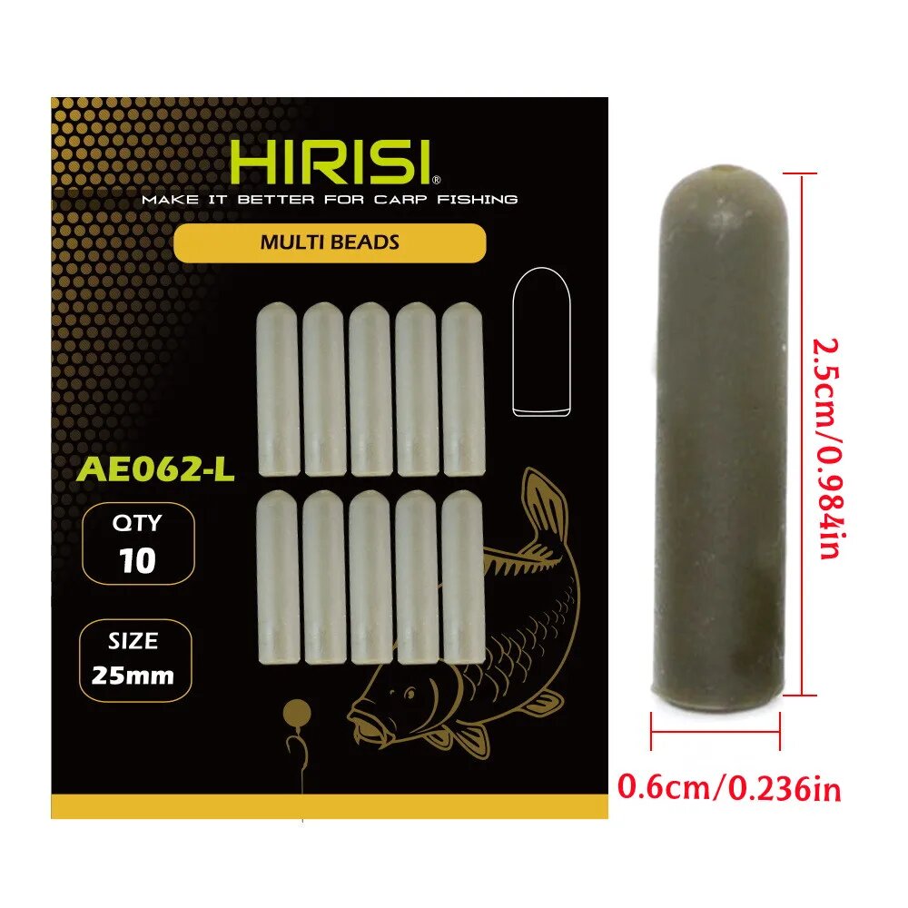 Бусины для карповой ловли HIRISI AE062-L, 25mm, 10 шт