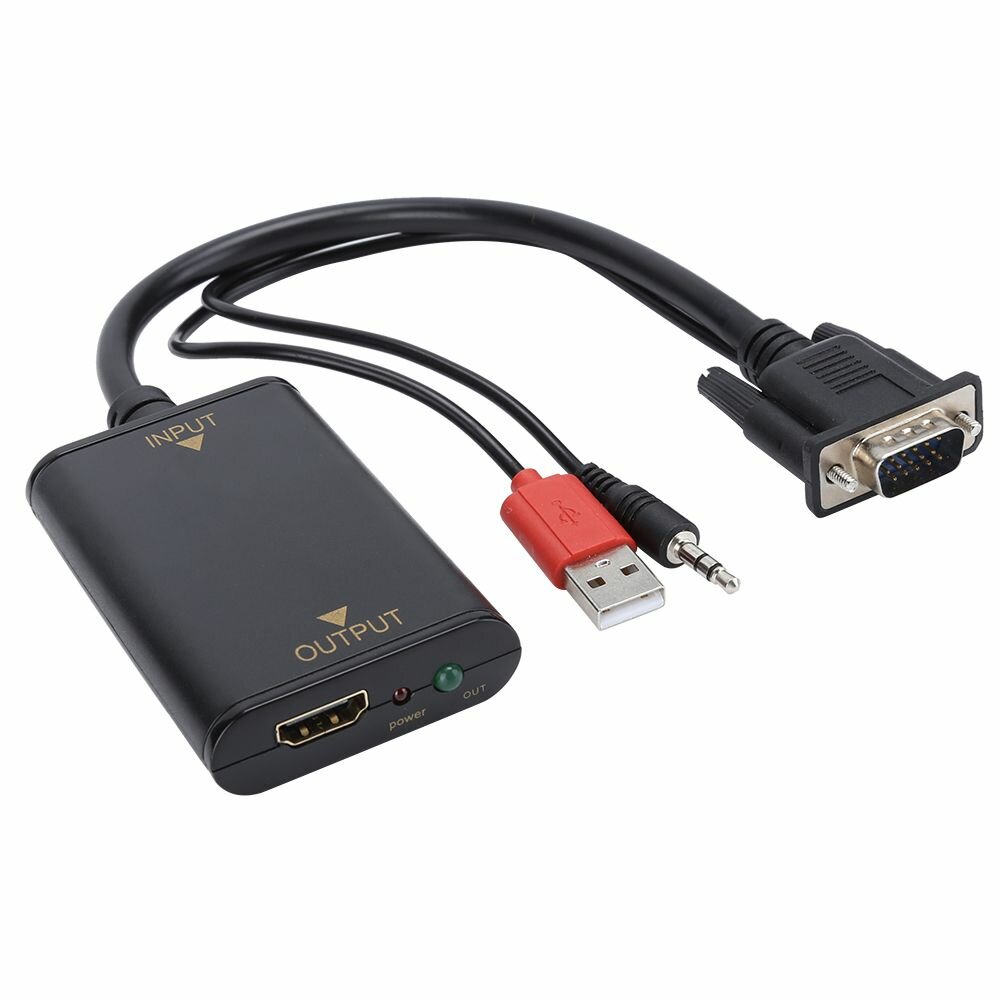 Видеоадаптер VGA to HDMI с USB аудио адаптером — фото 1