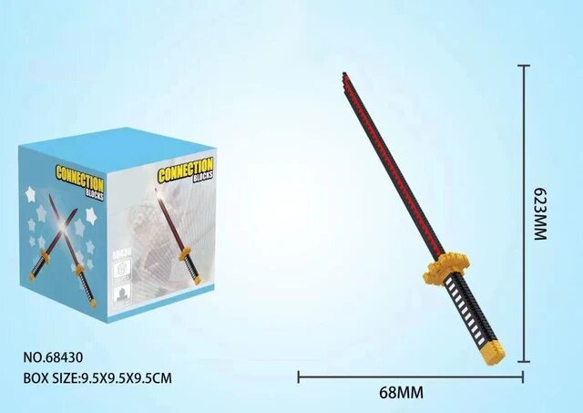 Строительные блоки в виде самурайского меча, меч ниндзя, самурайский меч, японская аниме-бабочка, строительные блоки в виде меча Нитирина, детские игрушки, игрушки для взрослых