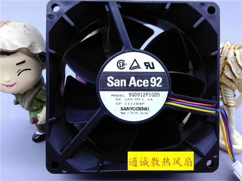 San Ace 92 9G0912P1G05 12V 1.1A 9038 9 см 4-проводной ШИМ большой объем воздуха, вентилятор