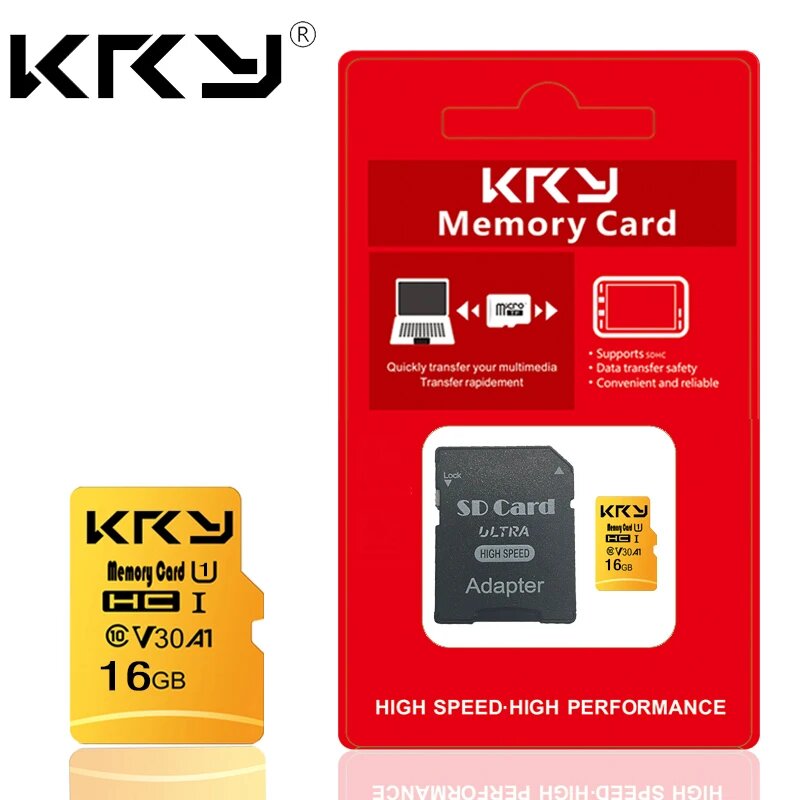 KRY Micro SD карта памяти 16GB Class 10