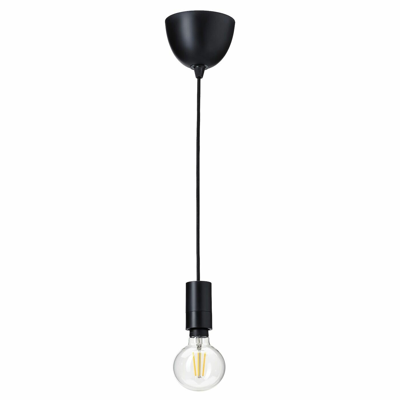 Подвесной светильник с лампочкой, черный / умный теплый белый SUNNEBY / TR DFRI IKEA 895.170.14